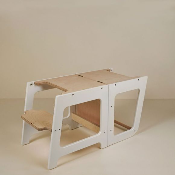 Wuud Learning Tower -Table - White, children's room Heraklion, flexikids.gr